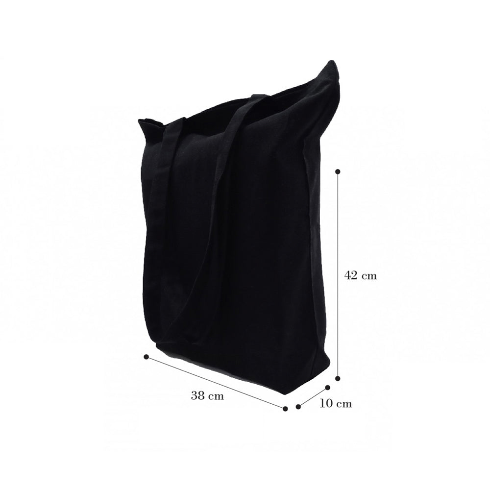 Black Canvas tote bag with base - Heavy duty Tote Bag | Just Adore ...